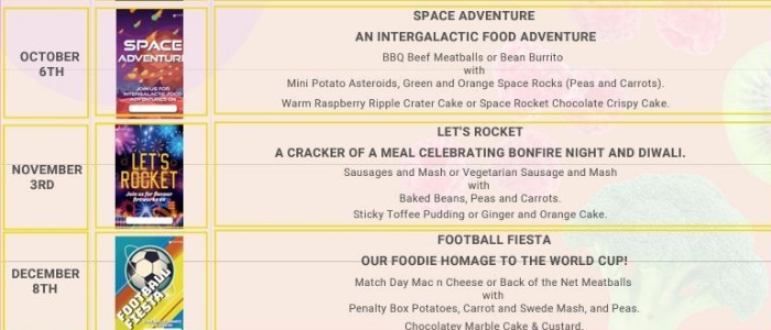 Horn Park Primary School - Theme Day Menus